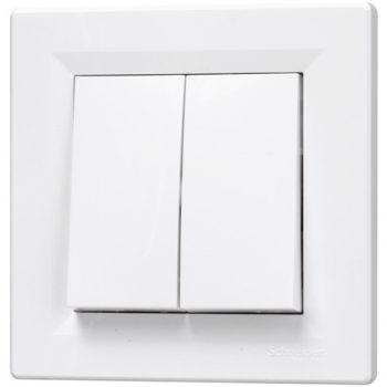 Interrupteur double allumage va-et-vient Schneider Asfora ...